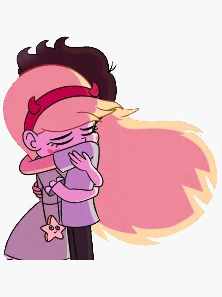 "Starco hug" Sticker for Sale by celestial-art- | Redbubble