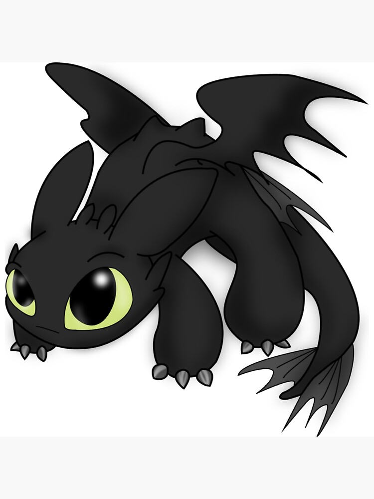 "Baby Toothless - Chibi Toothless - HTTYD" Canvas Print for Sale by ...