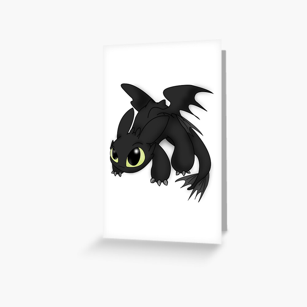 "Baby Toothless - Chibi Toothless - HTTYD" Greeting Card for Sale by ...