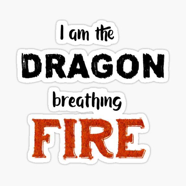 Fire Breathing Dragon Stickers | Redbubble