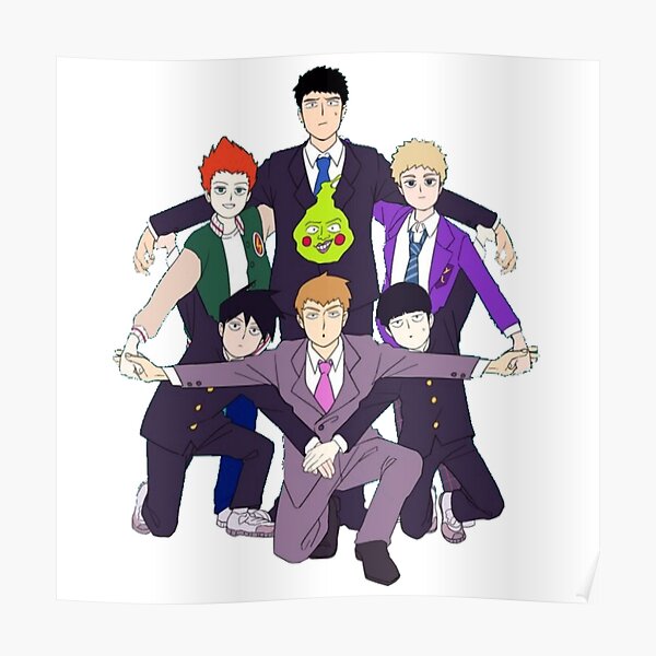 "Mob And Reigen group" Poster for Sale by JAK-SON | Redbubble