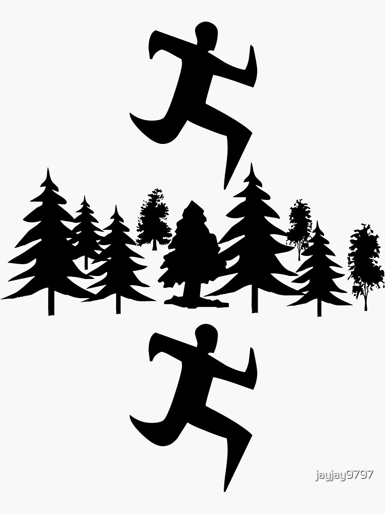 "run forest run" Sticker for Sale by jayjay9797 | Redbubble