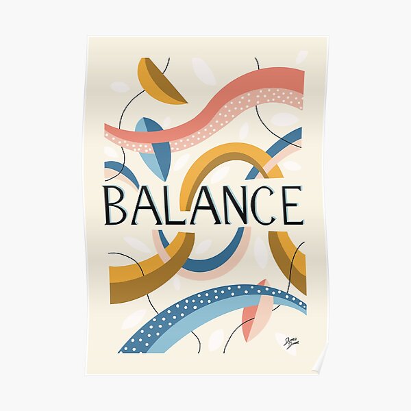 "Balance handwriting" Poster by DomaDoma | Redbubble