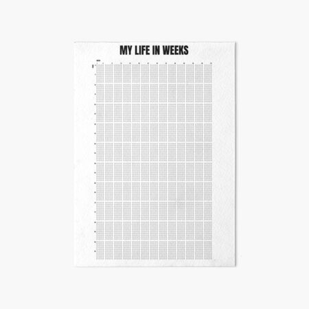 "My Life in Weeks Poster" Art Board Print for Sale by Walldesignco ...