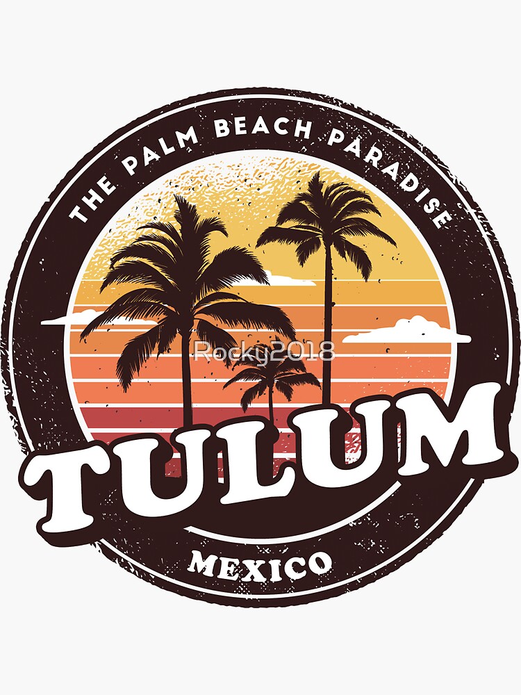 Pegatina «Tulum México Vintage Beach Design» de Rocky2018 | Redbubble