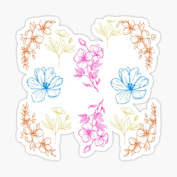 "Purple flower wreath" Sticker for Sale by JoySpark | Redbubble