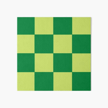 "Checker Design Pattern Dark Green Lime" Art Board Print by ...