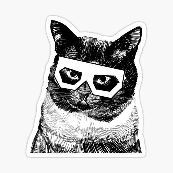 "Kat Sticker - Cloud7Sticekrs" Sticker for Sale by BandEllington ...