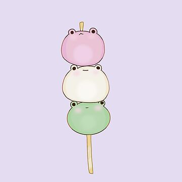 "Frog hanami dango " Sticker for Sale by WeebtrashArt | Redbubble