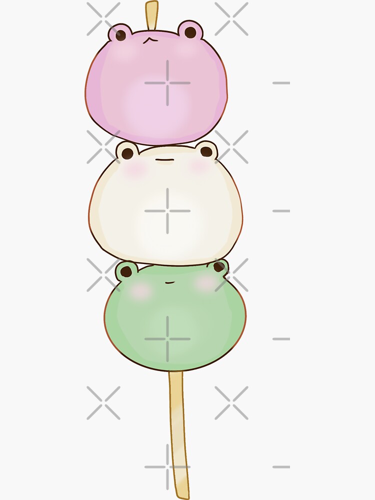 "Frog hanami dango " Sticker for Sale by WeebtrashArt | Redbubble