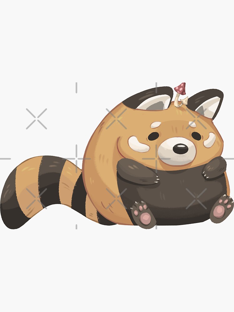 "Hungry Red Panda" Sticker for Sale by Pameloo | Redbubble