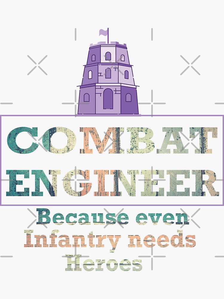"Combat Engineer - Engineer Gifts - Army Engineering T-shirt" Sticker ...