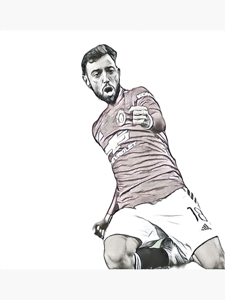 "Bruno Fernandes Artwork" Sticker by swesigge | Redbubble