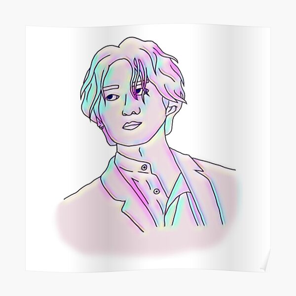 "BTS Jungkook Line Art" Poster by JiminJim | Redbubble