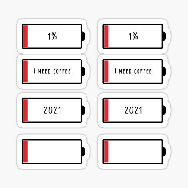 "Low Battery Sticker Pack" Sticker by ritavigovszky | Redbubble