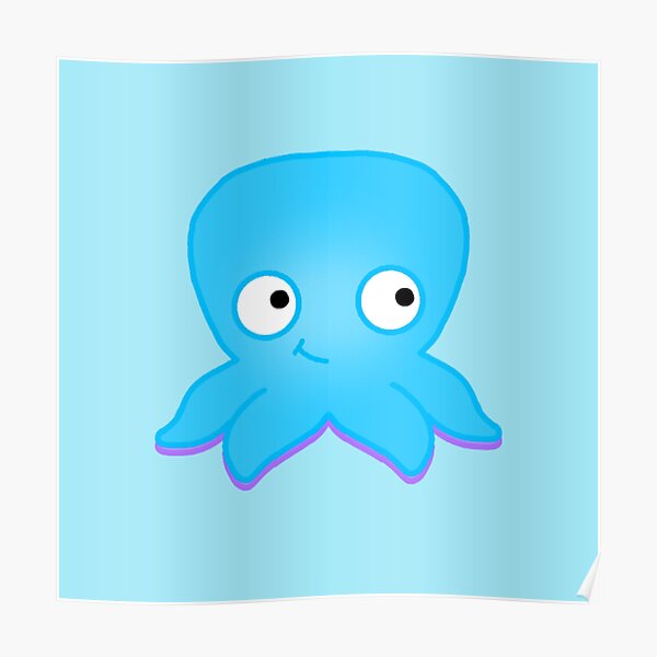 "The Little Blue Octopus" Poster for Sale by emDesign123 | Redbubble