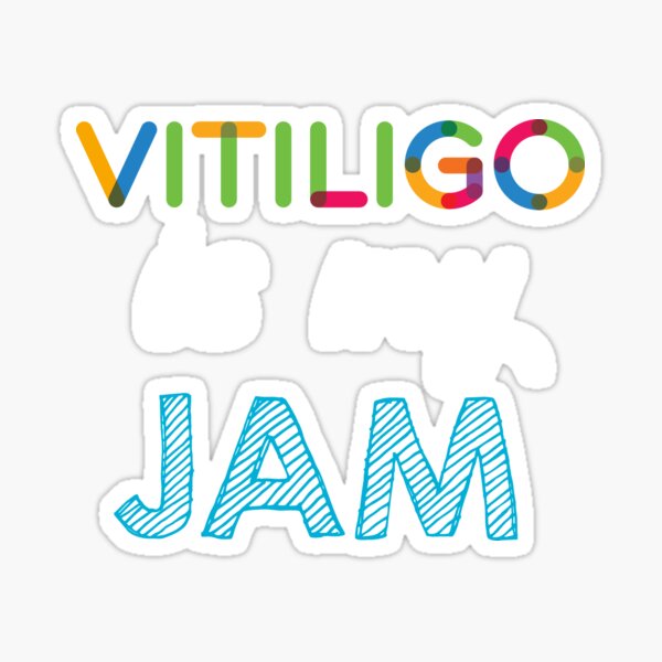"Vitiligo is my Jam. Funny Vitiligo Design" Sticker by Custom365 ...