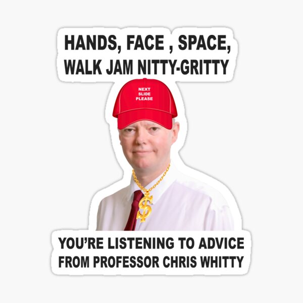 "Chris Whitty Funny" Sticker for Sale by hillsongunited | Redbubble
