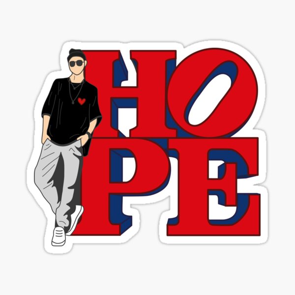 "J-Hope, BTS, "Hope sign" sticker drawing, BTS fanart, Jung Hoseok ...