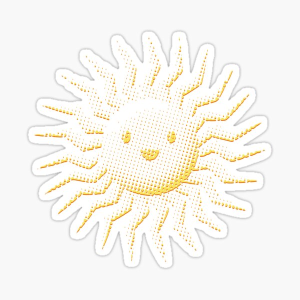 "Cartoon Smiling Sun Face" Sticker for Sale by Almdrs | Redbubble