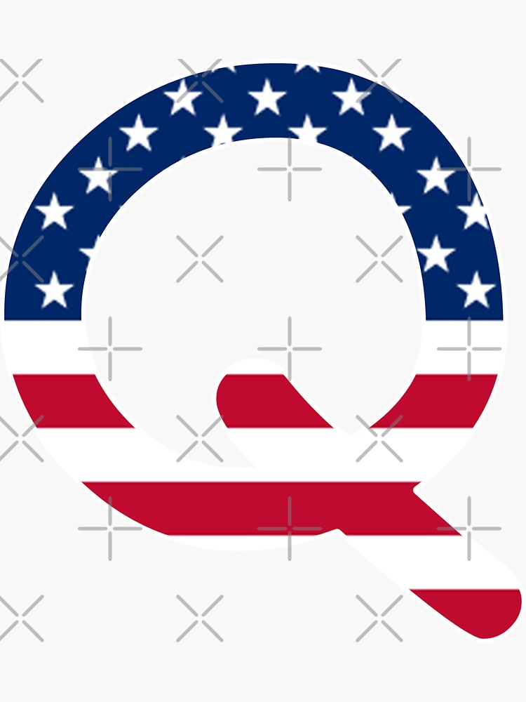 "Letter Q Capital Alphabet American Flag Q Gift" Sticker for Sale by ...