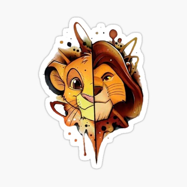 Pegatina «El rey león» de NandoFdz | Redbubble
