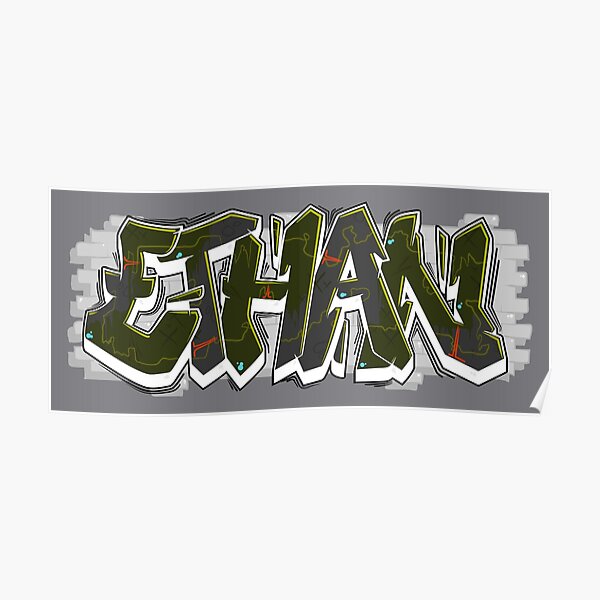 "Ethan Graffiti Name" Poster for Sale by NameGraffiti | Redbubble