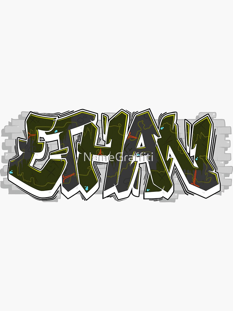 "Ethan Graffiti Name" Sticker for Sale by NameGraffiti | Redbubble