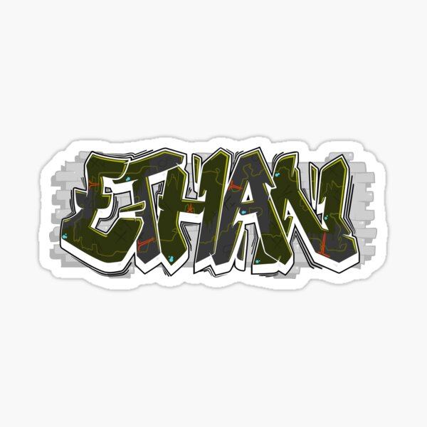 "Ethan Graffiti Name" Sticker for Sale by NameGraffiti | Redbubble
