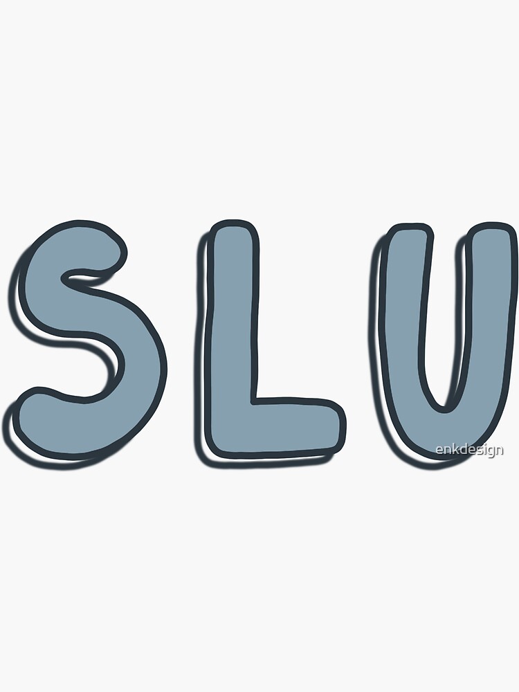 "SLU Bubble Letters" Sticker for Sale by enkdesign | Redbubble