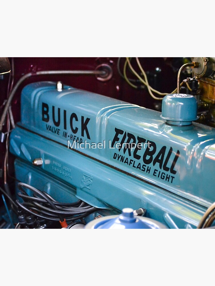 "1950 Buick "Fireball" Straight-Eight Engine" Poster for Sale by ...