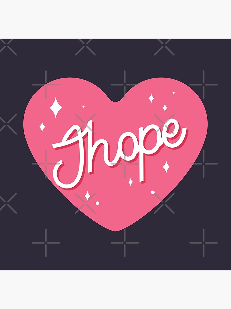 "BTS Jhope name heart" Poster for Sale by Morcawork | Redbubble