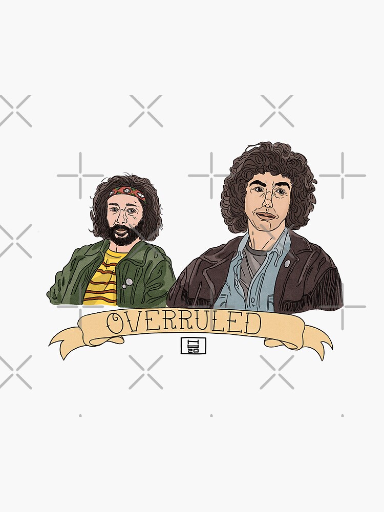 "Overruled." Sticker for Sale by Artn0tmadness | Redbubble