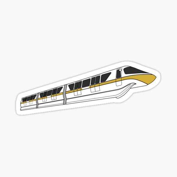 "Gold Monorail Line II" Sticker for Sale by FandomTrading | Redbubble