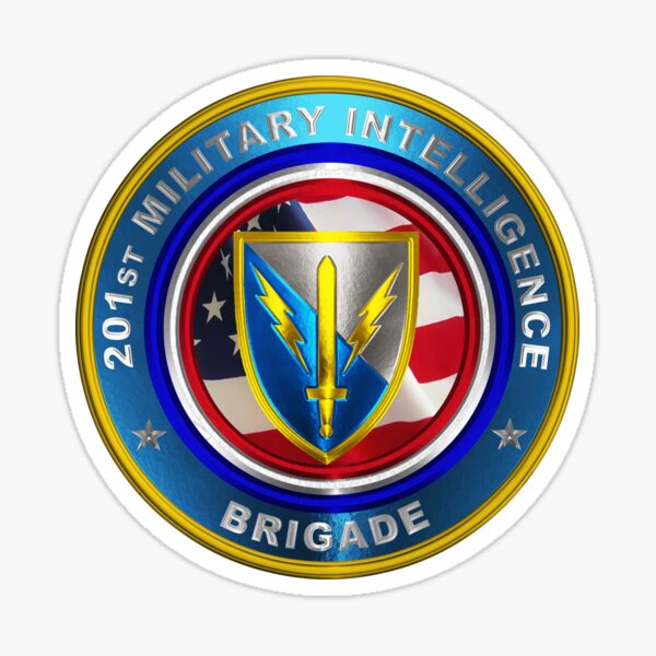 "201st Expeditionary Military Intelligence Brigade " Sticker for Sale ...