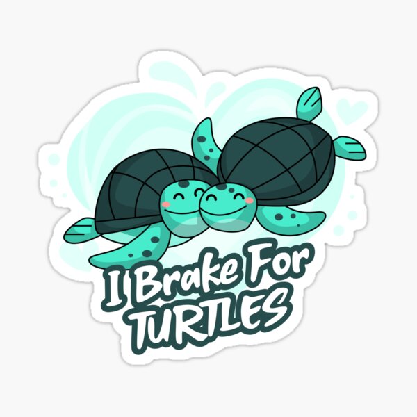 "I Brake For Turtles Turtle Lover Box Turtle Sea Turtle Shell Power ...