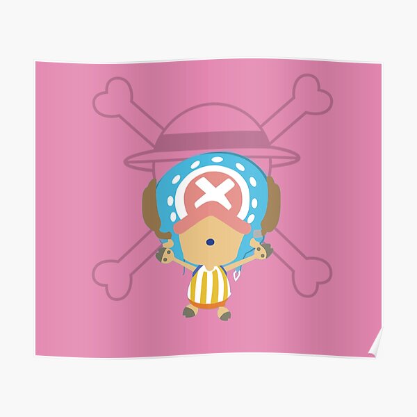 "Chopper pink one piece manga minimalist design art" Poster for Sale by ...