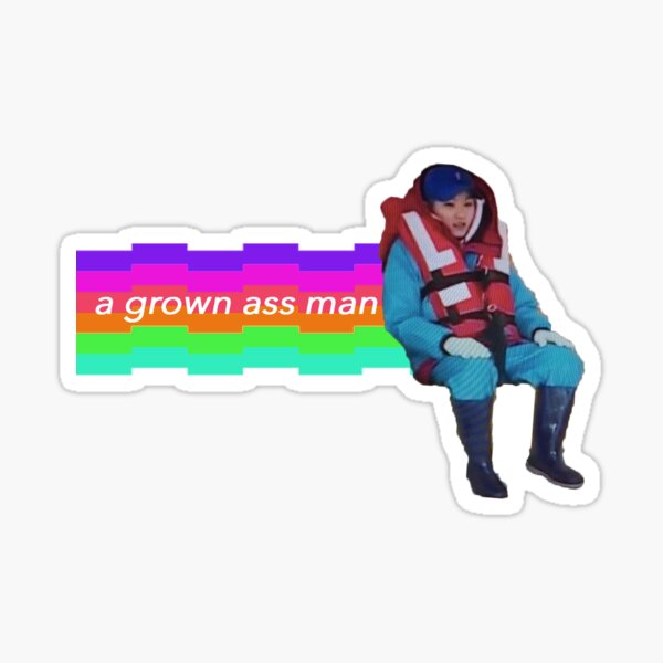 Woozi Seventeen Grown Ass Man Sticker For Sale By Rheain Redbubble