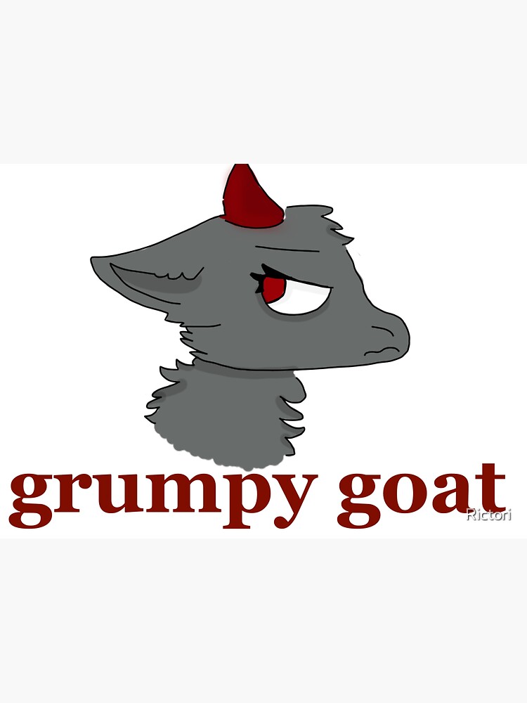 "Grumpy Goat" Sticker for Sale by Rictori | Redbubble