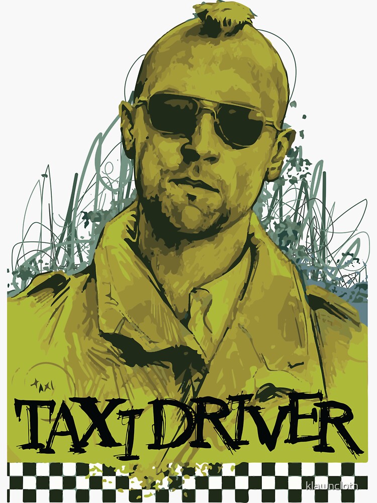 "Taxi Driver" Sticker for Sale by klawncloth | Redbubble