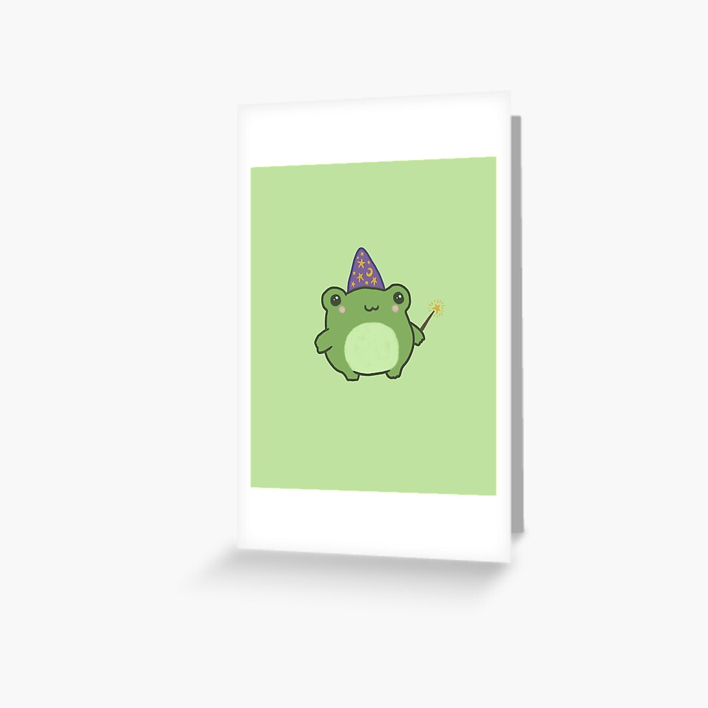 "Cute Chubby Frog Wizard Hat Stars - Kawaii Cottagecore Aesthetic Toad ...