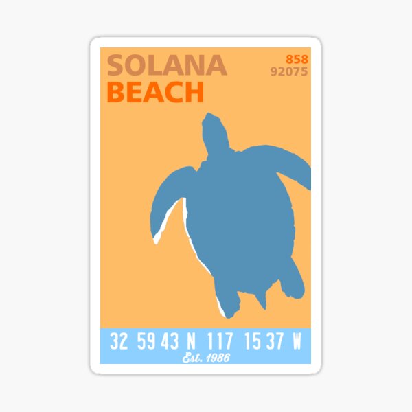 "Solana Beach." Sticker by ishore1 | Redbubble