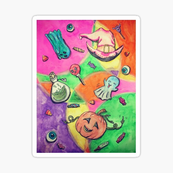 "Halloween Mesh!" Sticker by Rosesareshiny | Redbubble