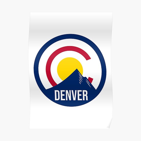 "Denver Colorado Flag Circle" Poster for Sale by Taumaturgo | Redbubble