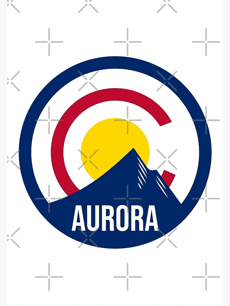 Póster «Círculo de la bandera de Aurora Colorado» de Taumaturgo | Redbubble