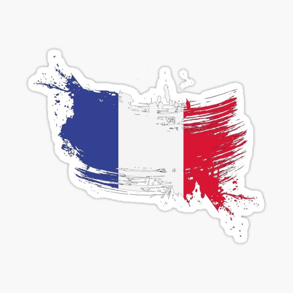 "France Flag Brush Splatter" Sticker for Sale by DCornel | Redbubble