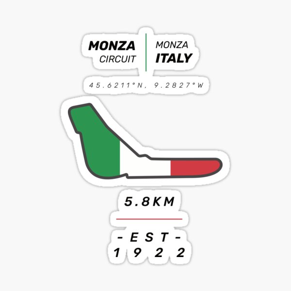 "Monza Circuit" Sticker for Sale by MilesMylesHQ | Redbubble