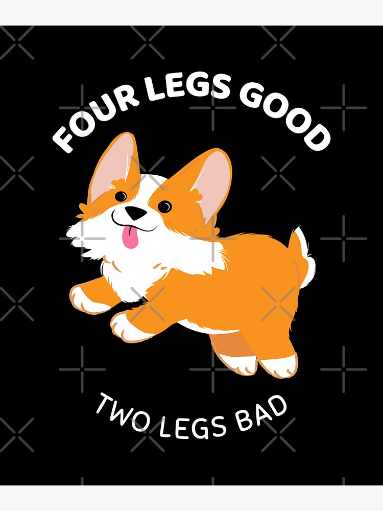 "four legs good two legs bad" Sticker by Sinovius | Redbubble