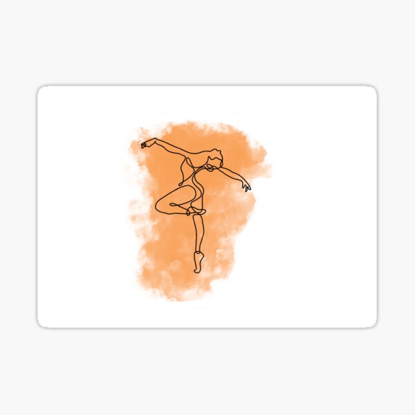 "Dancing girl line art" Sticker for Sale by Maggie-Designs | Redbubble