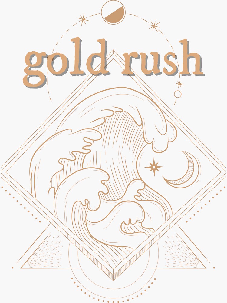"evermore folklore Taylor swift gold rush" Sticker for Sale by ...